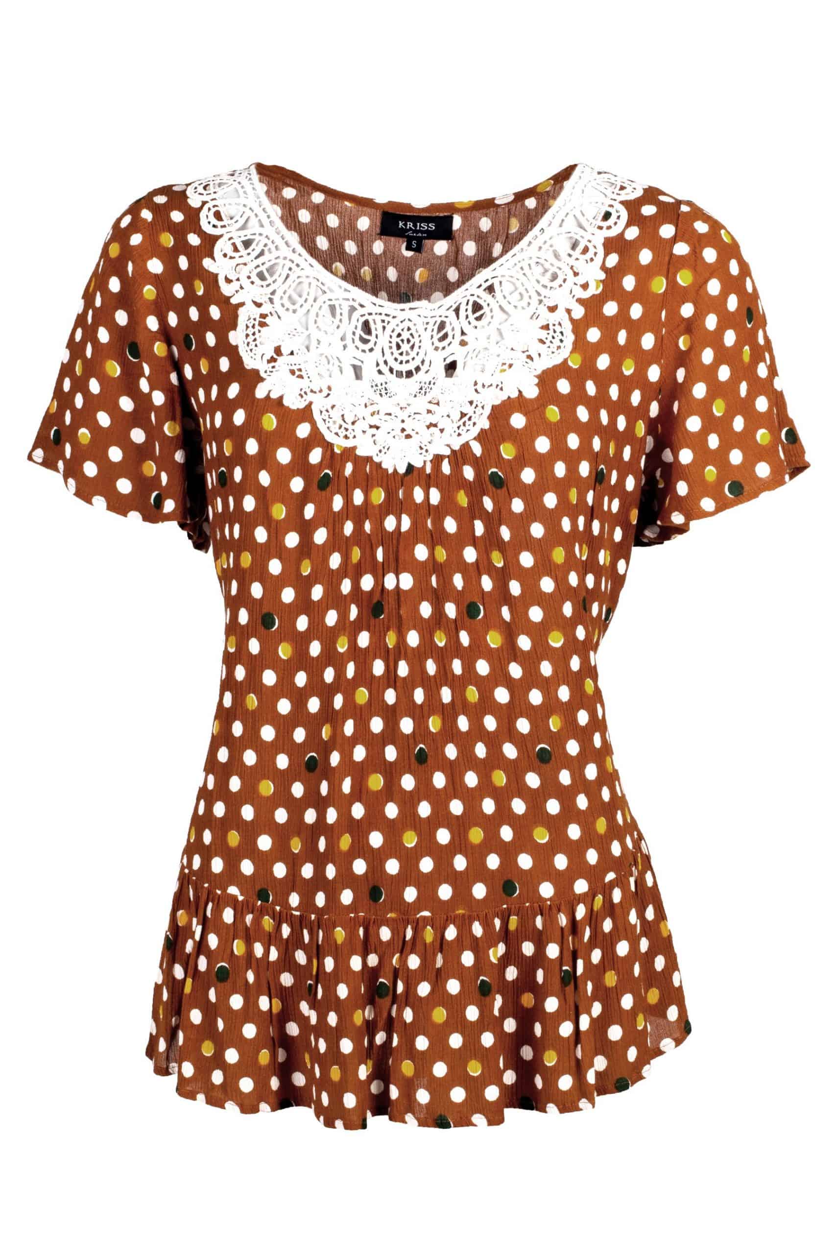 Blus Prickig | Kriss Sweden | Shoppa mode online kriss.eu